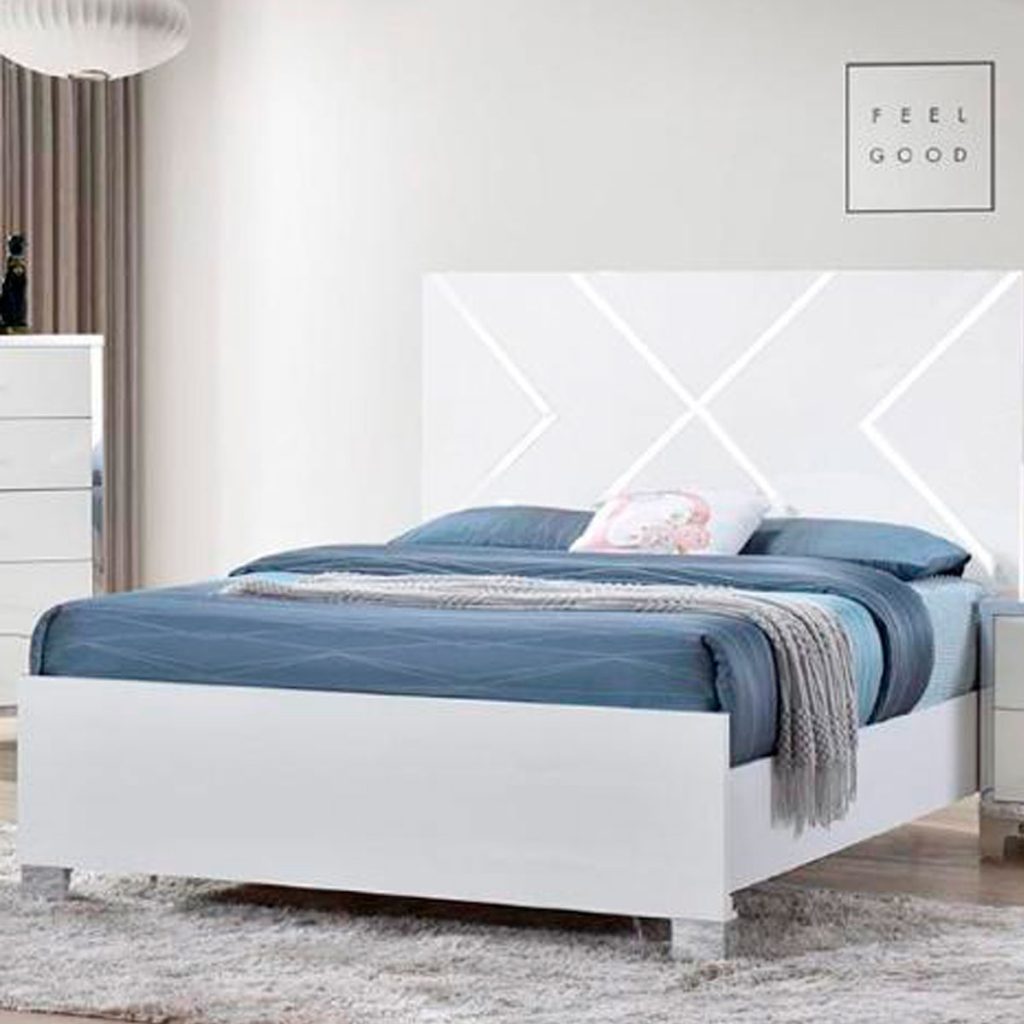 CAMA QUEEN ESPALDAR EN X - Mueblestogo