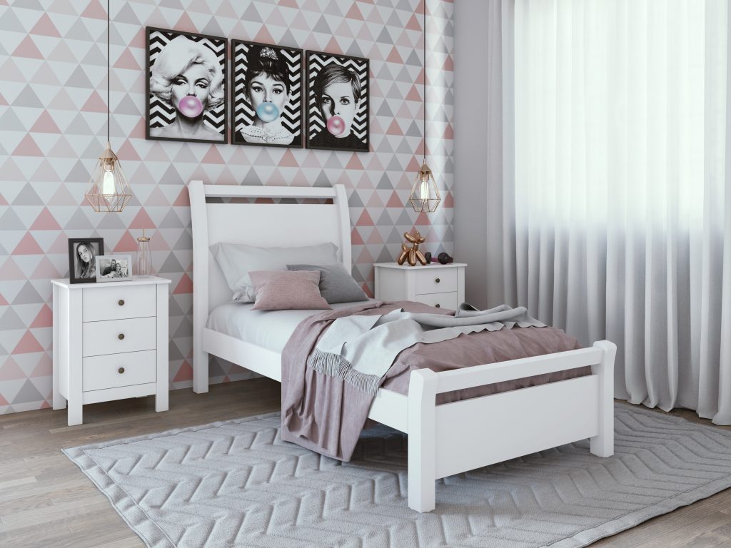 CAMA TWIN REALI BLANCO - Mueblestogo