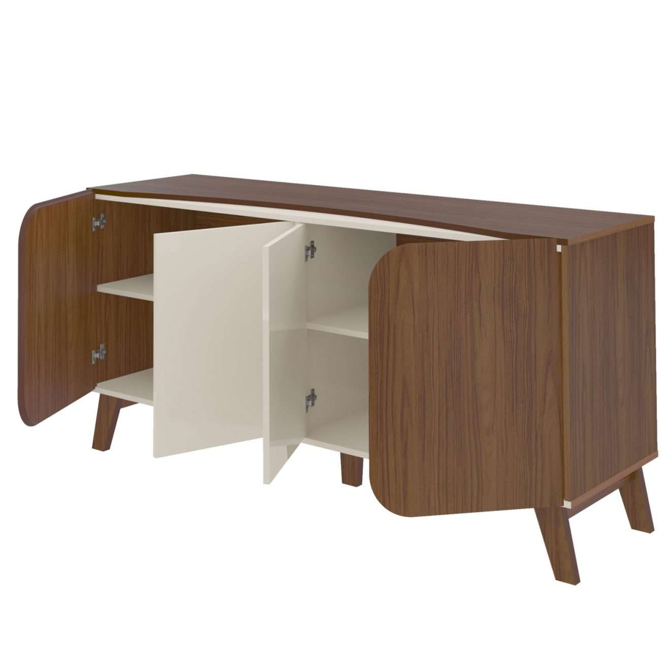 CREDENZA-BUFFET ELEGANCE CEDRO/ OFF WHITE - Mueblestogo